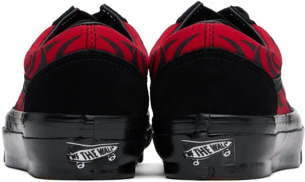 Vans Black & Red Premium Old Skool Sneakers - Y2k Flame